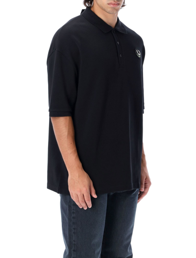 Fred Perry Laurel Wreath Pin Detail Polo Shirt In Black | ModeSens