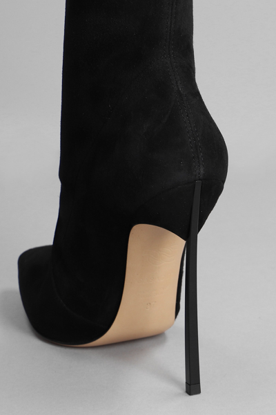Casadei High Heels Ankle Boots In Black Suede | ModeSens