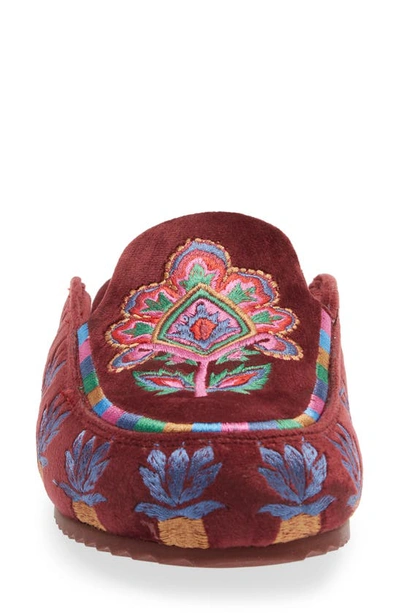 Farm Rio Burgundy Velvet Tapestry Clog Mule | ModeSens