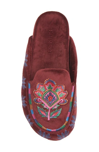 Farm Rio Burgundy Velvet Tapestry Clog Mule | ModeSens