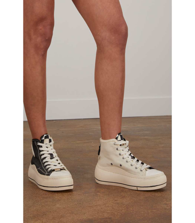 R13 Kurt High Top Sneaker In Black/ecru In Multi | ModeSens