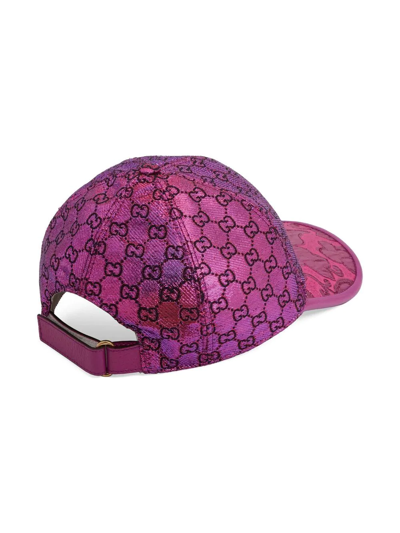 Gucci Gg Lamé Jacquard Baseball Hat In Pink | ModeSens