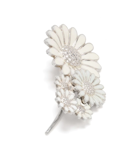 Georg Jensen Medium Daisy Sterling Silver Ear Cuff In Metallic | ModeSens