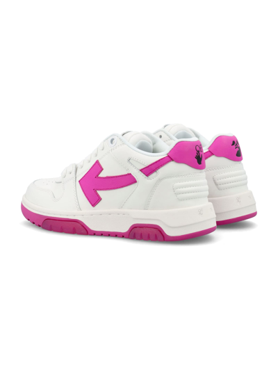 Off-white Out Of Office Panelled Fucsia Lace-up Sneakers In Pink | ModeSens