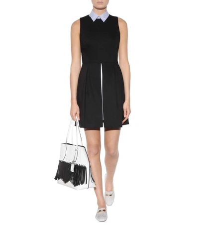 Alice And Olivia 'bria' Peplum Fit & Flare Dress In Black/white | ModeSens