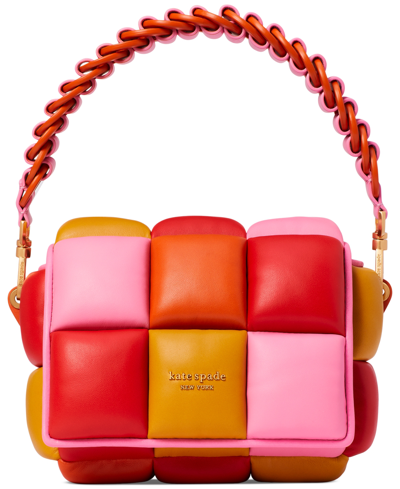 Kate Spade Boxxy Smooth Leather Large Crossbody Bag In Fiery Orange ...