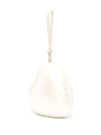 Simone Rocha Pearl Heart Medium Bag In White | ModeSens