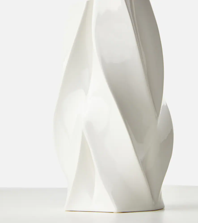 Zaha Hadid Design Braid Tall Candle Holder In Whi | ModeSens
