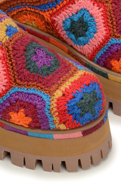 Farm Rio Caramel Colorful Crochet Platform Mule In Multi | ModeSens