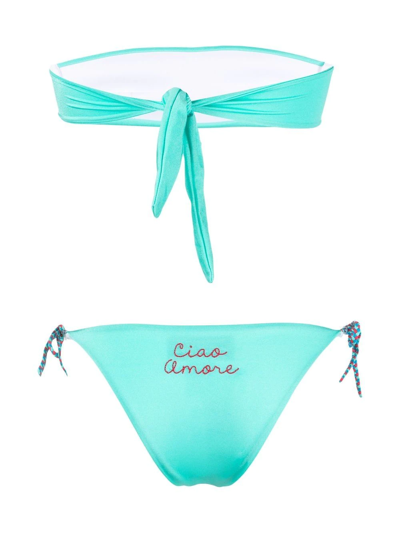 Giada Benincasa Ciao Amore Triangle Bikini In Blue | ModeSens