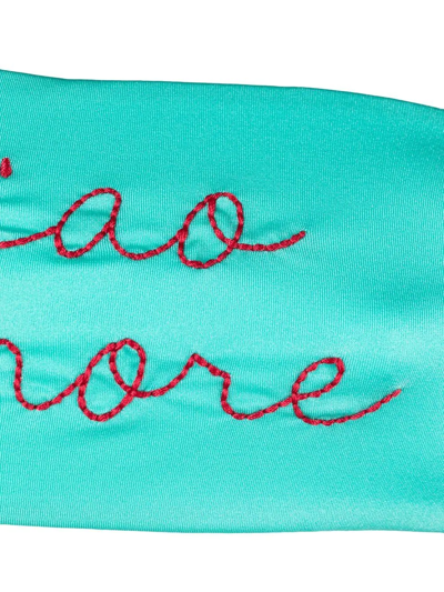 Giada Benincasa Ciao Amore Triangle Bikini In Blue | ModeSens