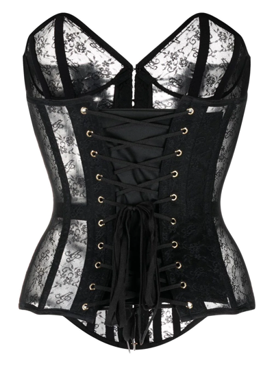 Agent Provocateur Malorey Strapless Lace Corset In Black Modesens