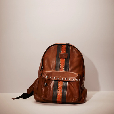 Coach Upcrafted Campus Backpack With Varsity Stripe In Saddle Multi ...