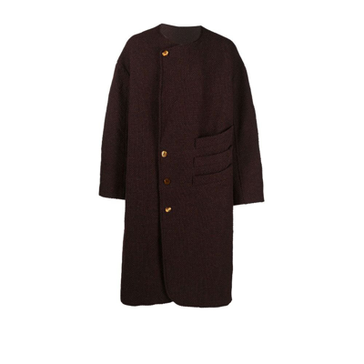 Namesake Brown Corbis Off-centre Buttoned Overcoat In Neutrals | ModeSens
