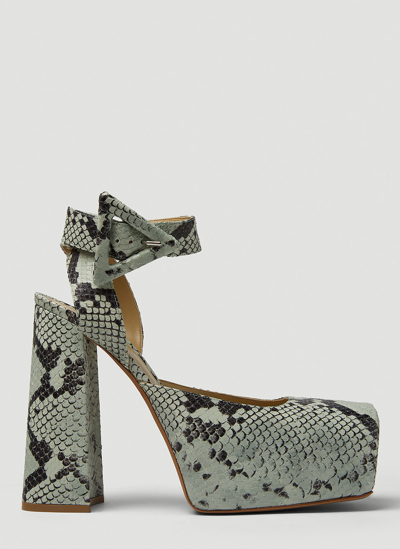 Bottega Veneta Tower Platform High Heels In Grey | ModeSens