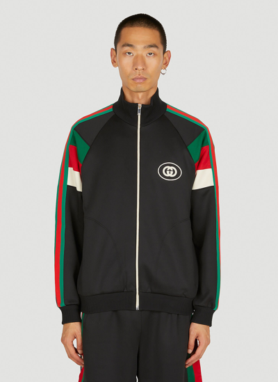 Gucci Web Stripe Neoprene And Jersey Track Jacket In Black | ModeSens