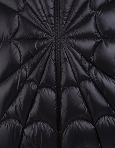 Moncler X Marvel Black Violier Spider-man Hooded Quilted Jacket | ModeSens