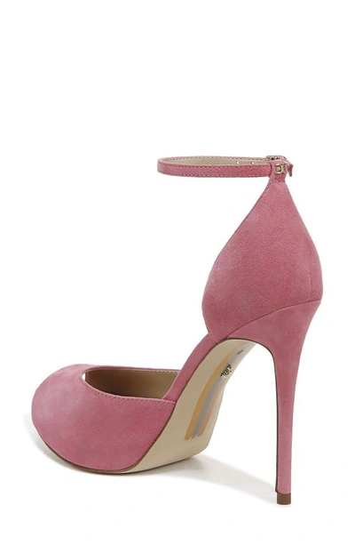 Sam Edelman Florencia Ankle Strap Peep Toe Pump In Rose | ModeSens