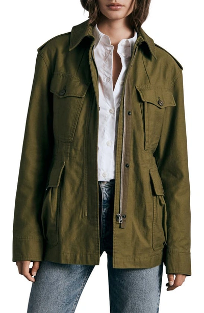 Rag & Bone Icons Lorenz Cotton Military Jacket In Green | ModeSens