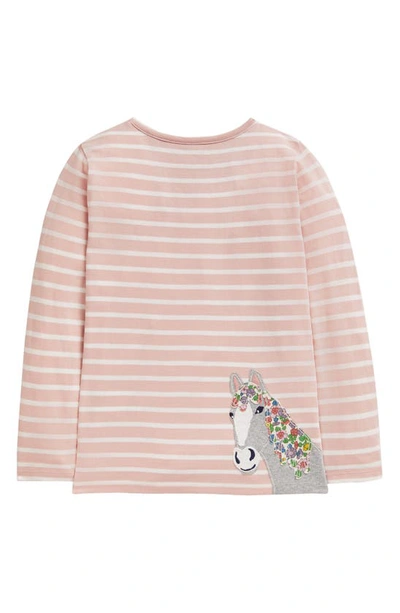 Mini Boden Kids' Horse Appliqué T-shirt In Provence Dusty Pink Horses | ModeSens