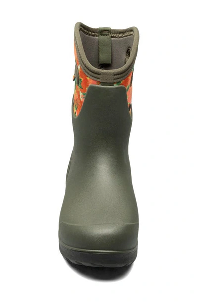 Bogs Neo Classic Mid Waterproof Rain Boot In Dark Green Multi | ModeSens