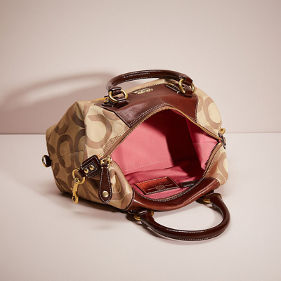 Coach Upcrafted Ruby Satchel 25 In Signature Textile Jacquard In Brass ...