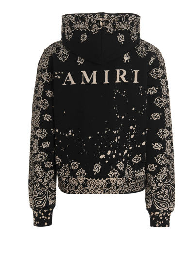 Amiri Oversize Bandana Print Bleach Splatter Hoodie In Black | ModeSens Amiri Oversize Bandana Print Bleach Splatter Hoodie In Black | ModeSens