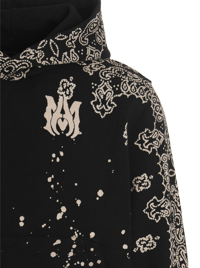 Amiri Oversize Bandana Print Bleach Splatter Hoodie In Black | ModeSens Amiri Oversize Bandana Print Bleach Splatter Hoodie In Black | ModeSens