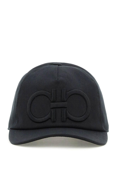 Ferragamo Embroidered Gancini Baseball Cap In Black | ModeSens