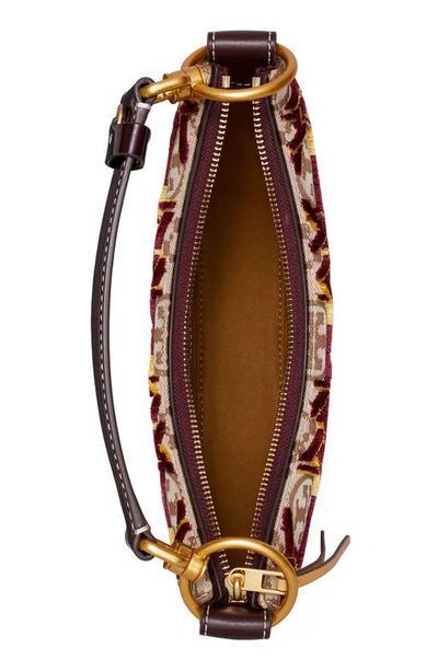 Tory Burch T Monogram Fil Coupé Crescent Shoulder Bag In Hazelnut/brass ...