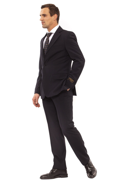 Ferre' Ferre Blue Wool Men's Suit | ModeSens