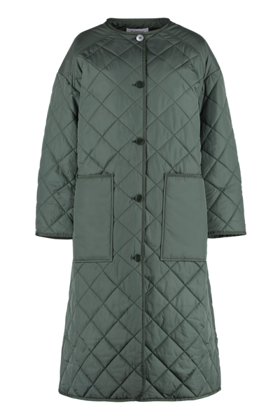 Rodebjer Sandler Quilted Coat In Green | ModeSens