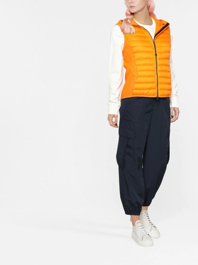 Parajumpers Padded Hooded Gilet In Orange | ModeSens