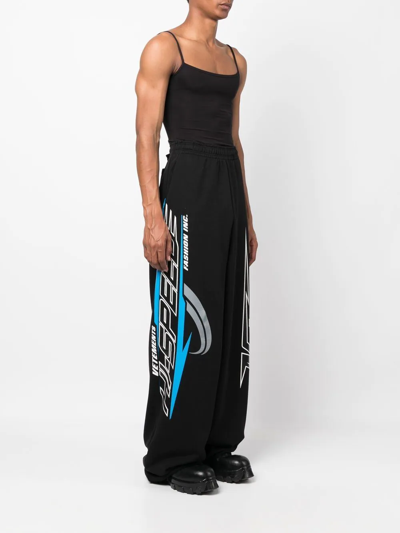 Vetements Hi-speed Wide-leg Trousers In Schwarz | ModeSens