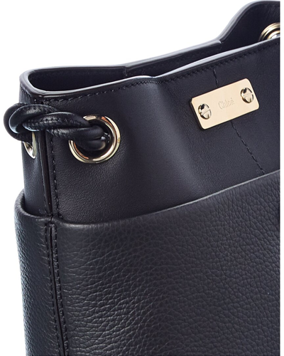 Chloé Key Small Leather Bucket Bag In Blue | ModeSens