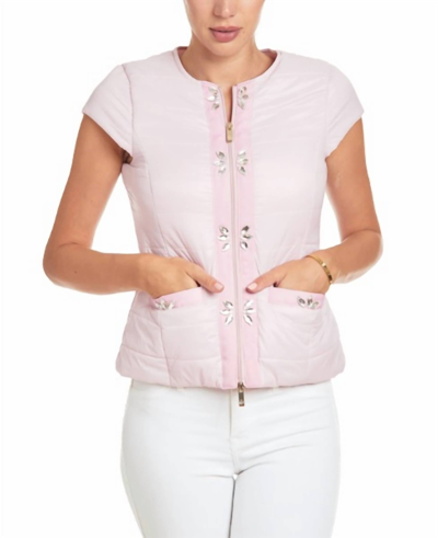 Patty Kim Victoria Jewel Puffer Jacket In Shell Pink | ModeSens