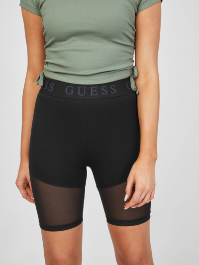 Guess Factory Frankie Mesh Bike Shorts In Black | ModeSens