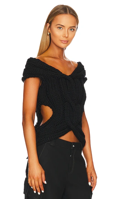 Dion Lee Chunky Cable Corset Top In Black | ModeSens
