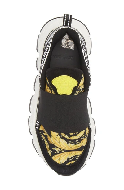 Versace Kids Black & Yellow Barocco Trigreca Sneakers | ModeSens