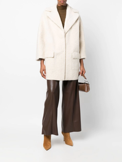 Simonetta Ravizza Virgi Shearling Coat In White | ModeSens