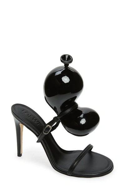 Loewe Balloon 100 Leather Sandals In Black | ModeSens