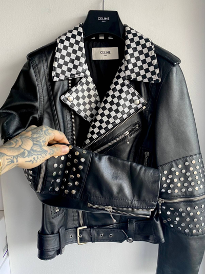Pre-owned Celine X Hedi Slimane Celine Aw19 New Damier Checkered ...