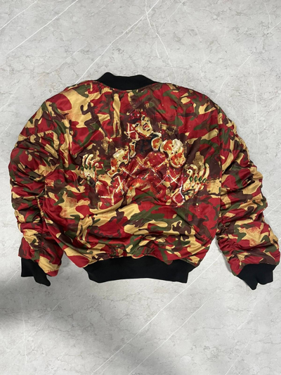 Pre-owned Japanese Brand Jojo Bizarre King Crimson Bomber Jacket In Red ...