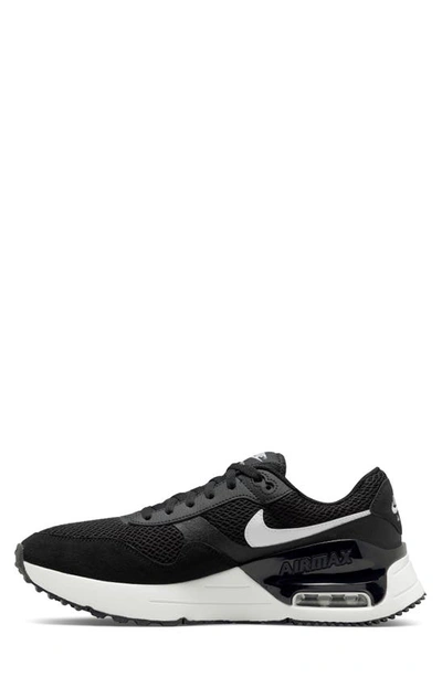 Nike Air Max System Sneakers In Triple Black In Black/white/wolf Grey ...