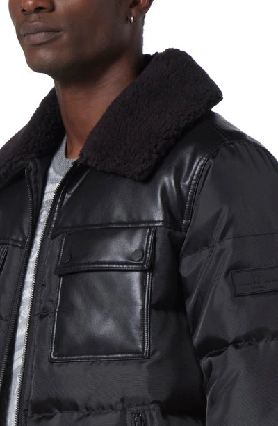 Andrew Marc Beaumont Faux Shearling Collar Faux Leather Water Resistant ...