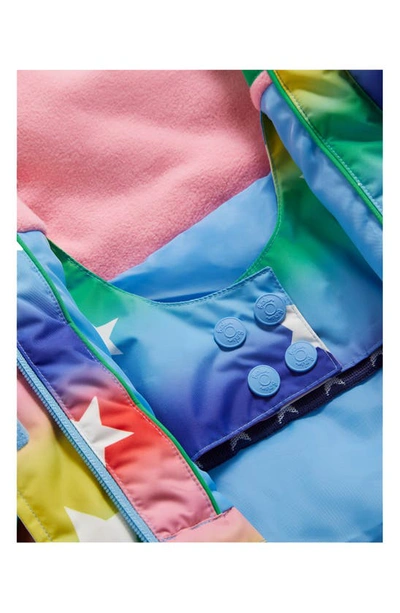 Mini Boden Kids' All Weather Waterproof Jacket In Ombre Rainbow Star ...