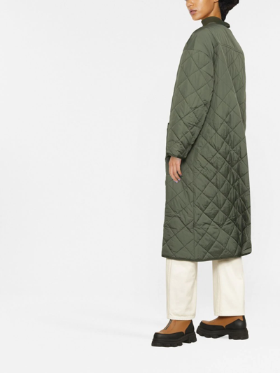 Rodebjer Sandler Quilted Coat In Green | ModeSens