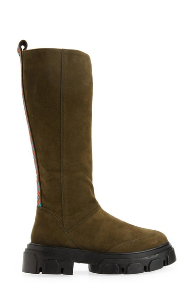 Farm Rio Army Green Suede Tall Shaft Boot | ModeSens