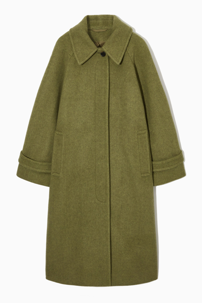 Cos Wool-blend Tailored Coat In Green | ModeSens
