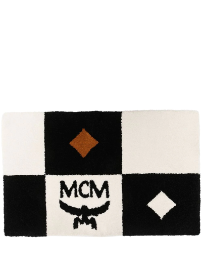 Mcm Checkerboard Logo Rug In Black | ModeSens